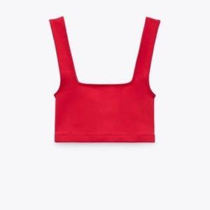 Zara | Tops | Zara Red Seamless Top | Poshmark